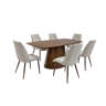 Ebern Designs EMORY 1.8m DINING TABLE - CHESTNUT OAK VENEER | Wayfair.co.uk